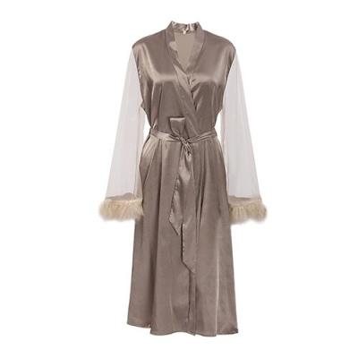 China OEM maufactory  Summer Cross Border Fashion Feathers Ginseng Purple Pajamas Women'S for sale
