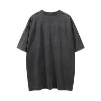 China Custom Tshirt 100%  pure cotton loose causal short T-shirt wash water for men for sale