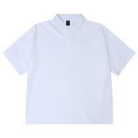 China 80% Cotton Simple Solid Color Letter Embroidered Short Sleeve Polo T-Shirt For Men for sale