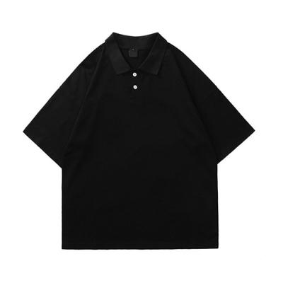 China Custom 100% Pure Cotton Letter Printed Polo Shirt Short Sleeved T-Shirt For Men for sale