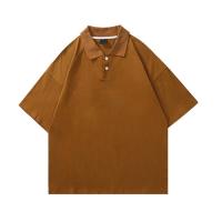 China Custom 100% Pure Cotton Letter Printed Polo Shirt Short Sleeved T-Shirt For Men for sale