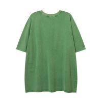China 2022 100% Pure Cotton Trend Unisex Dark Loose Round Neck Short Sleeve T Shirt for sale