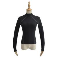 China 2023 Spring Double Sided German Velvet Raglan Sleeve Zipper Bottom Top Women'S T-Shirt for sale