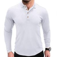 China OEM maufactory  Autumn And Winter Long Sleeved Solid Color POLO Shirt European And American for sale