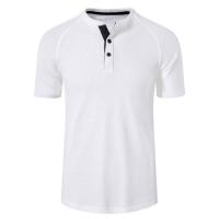 China Summer New Cotton Loose Round Neck Men's Short Sleeve Solid T-Shirt for sale
