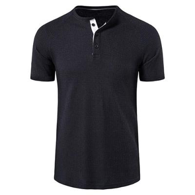 China Summer New Cotton Loose Round Neck Men's Short Sleeve Solid T-Shirt for sale