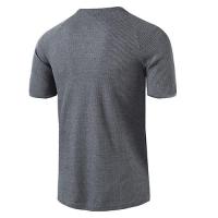 China Summer New Cotton Loose Round Neck Men's Short Sleeve Solid T-Shirt for sale