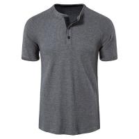 China Summer New Cotton Loose Round Neck Men's Short Sleeve Solid T-Shirt for sale