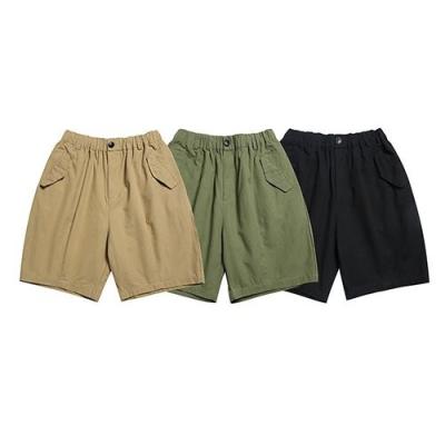 China OEM maufactory  Summer men's solid color front bag shorts  loose straight tube work pants for sale