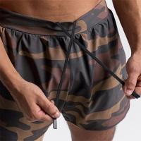 China OEM maufactory  European and American men's casual double -layer shorts in summer sports fitness running for sale