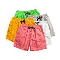 China Summer 95% Polyester Men'S Casual Shorts Candy Color Beach Pants For Men Women for sale