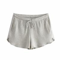 China OEM maufactory  Summer Home Casual Wide Leg Pants Female BM Thread Elastic Loose Waist Sports Shorts for sale