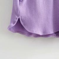China OEM maufactory  Summer Home Casual Wide Leg Pants Female BM Thread Elastic Loose Waist Sports Shorts for sale