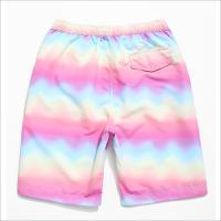 China Summer Digital Print Rainbow Gradient Loose Shorts For Men And Women for sale