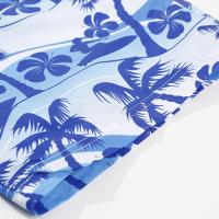 China Beach Summer Elastic Waist Men'S Blue Coconut Tree Five Point Shorts Quick Drying for sale