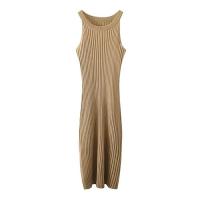 China OEM maufactory  Summer Narrow Shoulder Vest Skirt Sleeveless New Side Split Pits Sexy Hip Skirt for sale