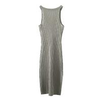 China OEM maufactory  Summer Narrow Shoulder Vest Skirt Sleeveless New Side Split Pits Sexy Hip Skirt for sale