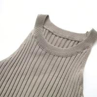 China OEM maufactory  Summer Narrow Shoulder Vest Skirt Sleeveless New Side Split Pits Sexy Hip Skirt for sale