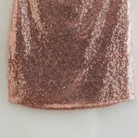 China OEM maufactory  Sexy Sleeveless Temperament Sequins Polyester Skirt V Neck Skirt Dress for sale