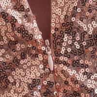 China OEM maufactory  Sexy Sleeveless Temperament Sequins Polyester Skirt V Neck Skirt Dress for sale