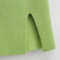 China Fashionable Style Polo Neck Buttock Skirt Open Knit Short Dress For Women for sale