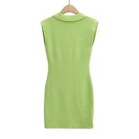 China Fashionable Style Polo Neck Buttock Skirt Open Knit Short Dress For Women for sale