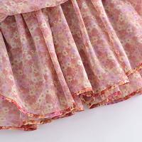 China French Sweat Floral Lace Up Suspender Dress Slimming Sexy Backless Short Skirt for sale