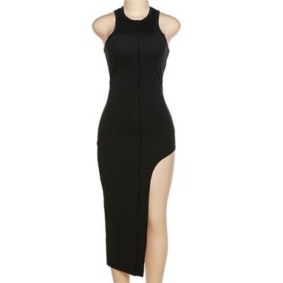 China OEM maufactory European and American style women's clothing round neck  polyester sleeveless for sale