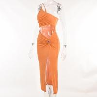 China OEM maufactory Holiday style shoulder hollow polyester sleeveless  women's sexy skirt fashion hot girl slim skirt for sale