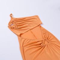 China OEM maufactory Holiday style shoulder hollow polyester sleeveless  women's sexy skirt fashion hot girl slim skirt for sale
