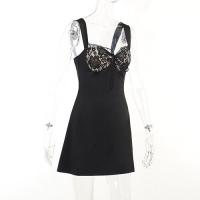 China OEM maufactory Skirts Autumn cross -border new sexy sleeveless lacewave collar short skirt dress for sale