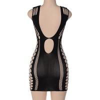 China OEM maufactory European American Summer Polyester Sexy Hot Spicy Grid Dress for sale