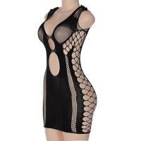 China OEM maufactory European American Summer Polyester Sexy Hot Spicy Grid Dress for sale
