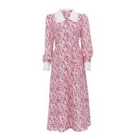 China OEM maufactory  Print Long Skirt Doll Collars Polyester European American Long Sleeved for sale