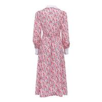 China OEM maufactory  Print Long Skirt Doll Collars Polyester European American Long Sleeved for sale