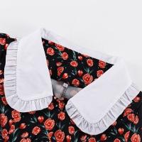 China OEM maufactory  Print Long Skirt Doll Collars Polyester European American Long Sleeved for sale
