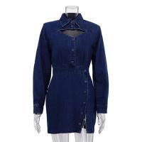 China OEM maufactory European American Women'S Polyester Clothing Long Sleeved Pull Over Dress for sale