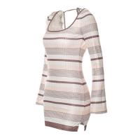 China OEM maufactory Cross Border Women'S Polyester Striped Stamps Sexy Back Repair Thin Dress for sale