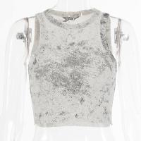 China OEM maufactory European and American  polyester new long -sleeved V -neck loose band -dyeing printed short T -shirt w for sale