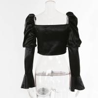 China OEM Women'S Shirt European And American Pleated Long Sleeved Shirt Sweet Top for sale