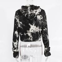 China OEM Polyester Women'S Long Sleeved Hooded Top Top Zipper Cardigan for sale