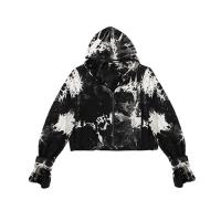 China OEM Polyester Women'S Long Sleeved Hooded Top Top Zipper Cardigan for sale