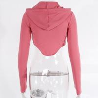 China OEM European And American Women'S Solid Color Navel Lapel Zipper Long Sleeved Top for sale