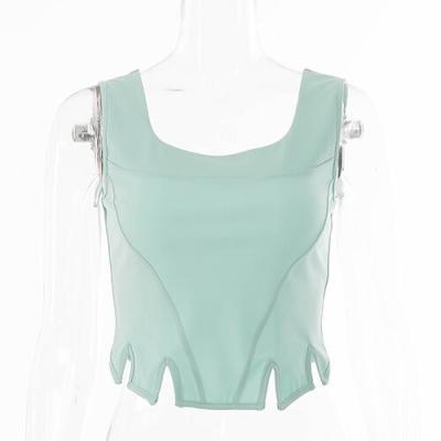 China OEM European And American Small Vests Female Sexy Umbilical Jackets for sale