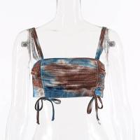 China OEM Summer One Word Back - Back Top Jacket Tie Dye Camisole Small Vest for sale