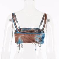 China OEM Summer One Word Back - Back Top Jacket Tie Dye Camisole Small Vest for sale
