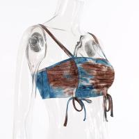 China OEM Summer One Word Back - Back Top Jacket Tie Dye Camisole Small Vest for sale