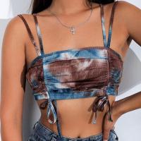China OEM Summer One Word Back - Back Top Jacket Tie Dye Camisole Small Vest for sale