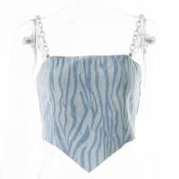 China OEM European And American Style Women'S Chain Navel Vest Female Open Back Short for sale