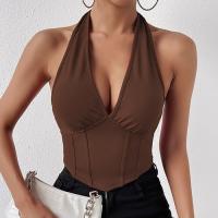 China OEM maufactory European cross -border new women's European and American sexy vest hanging neck tie v -neck for sale